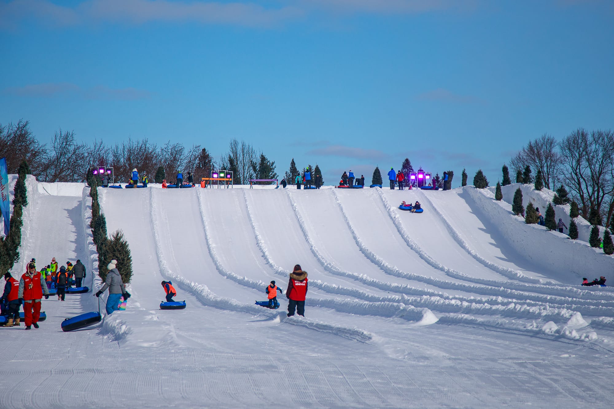 Family snow tubing at Snowflake Kingdom: A Winterlude must‑do in ...